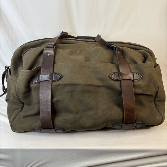 Filson | Bags | Vintage Filson Coated Canvasleather Straps Large Duffle ...